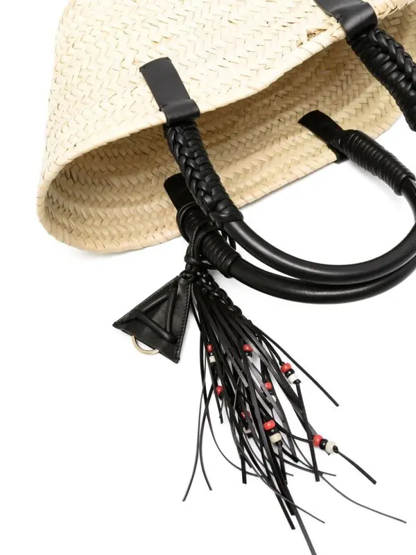 Alanui Small Icon Palm Leaf Tote Bag - Neutrals