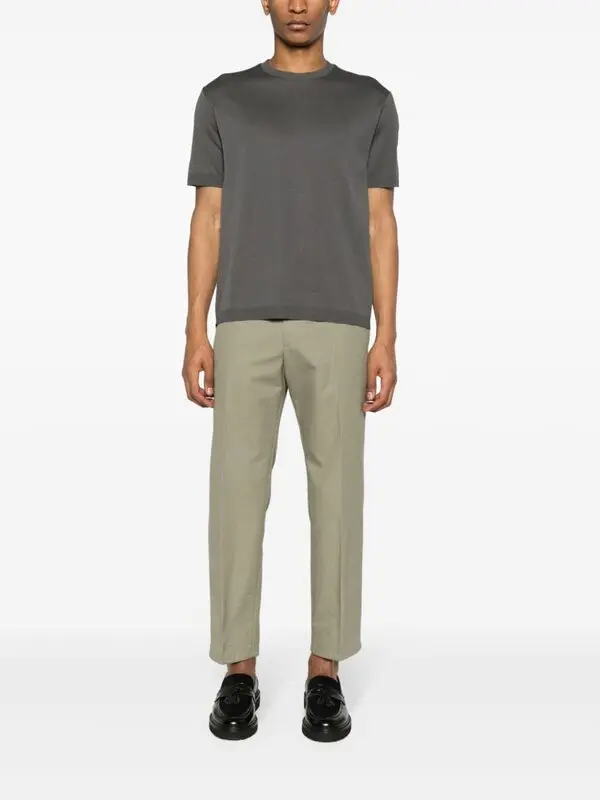 Herno Piqué-weave T-shirt - Grey