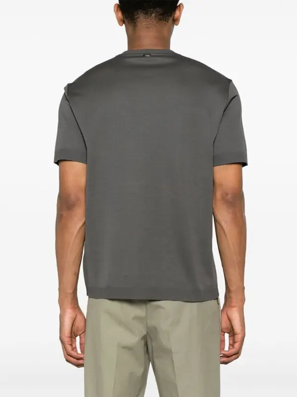 Herno Piqué-weave T-shirt - Grey
