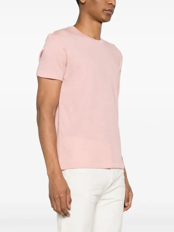 TOM FORD Logo-embroidered Mélange T-shirt - Pink