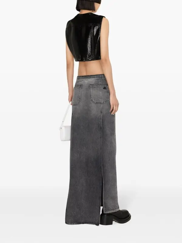 COURREGES Faux-leather Cropped Vest