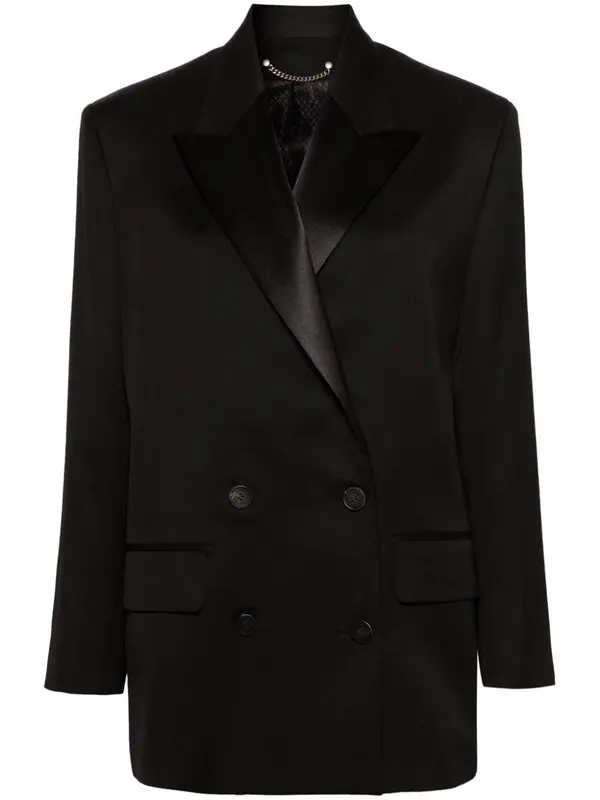 GOLDEN GOOSE Peak-lapels Double-breasted Blazer - Black