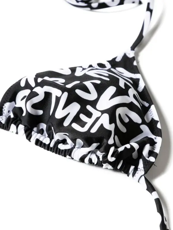 Vetements Logo-print Triangle Bikini Top - Black