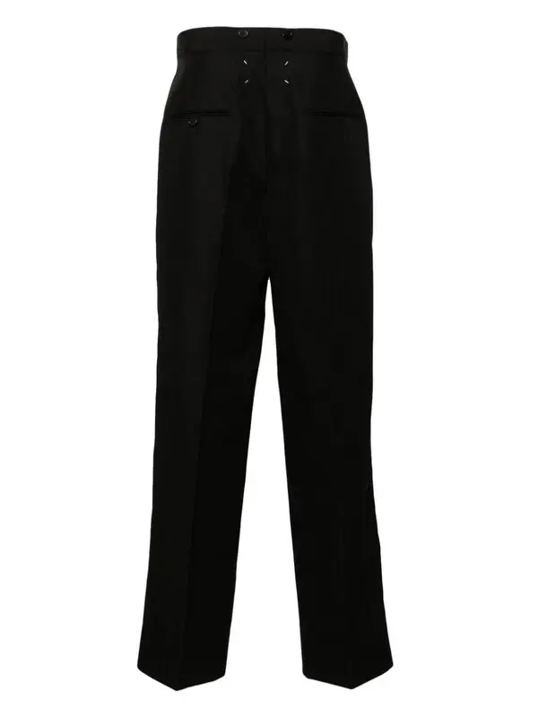MAISON MARGIELA High-waist Wide-leg Trousers - Black