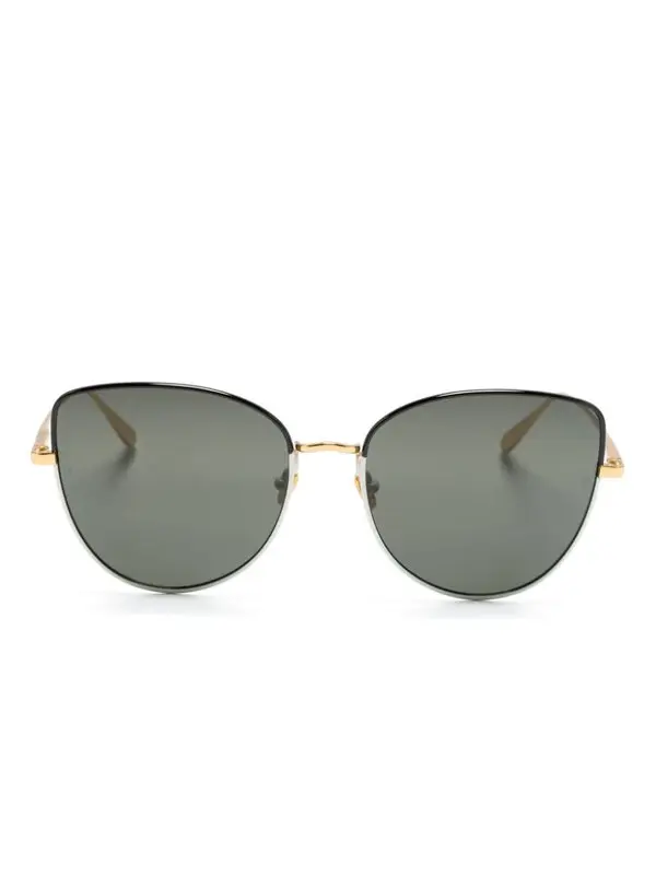 Linda Farrow Eloise Oversize-frame Sunglasses - Gold