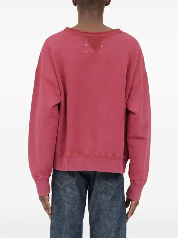 MAISON MARGIELA Reverse Cotton Sweatshirt - Red