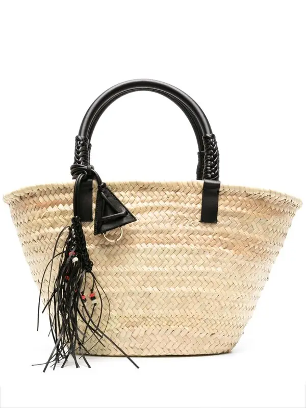 Alanui Large Icon Palm Leaf Tote Bag - Neutrals