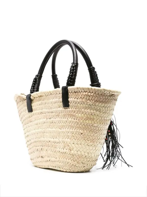 Alanui Large Icon Palm Leaf Tote Bag - Neutrals