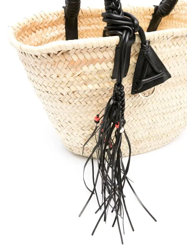 Alanui Large Icon Palm Leaf Tote Bag - Neutrals