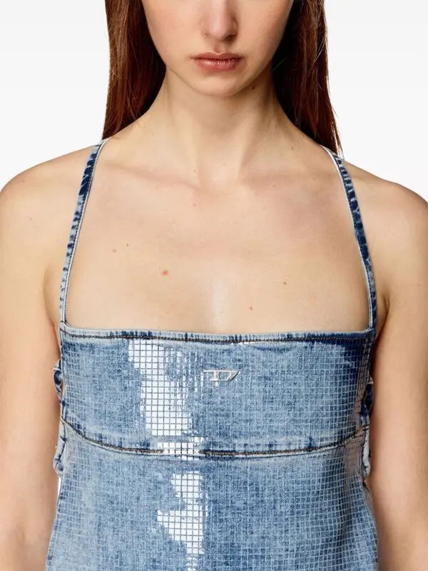 DIESEL® De-held Denim Midi Dress