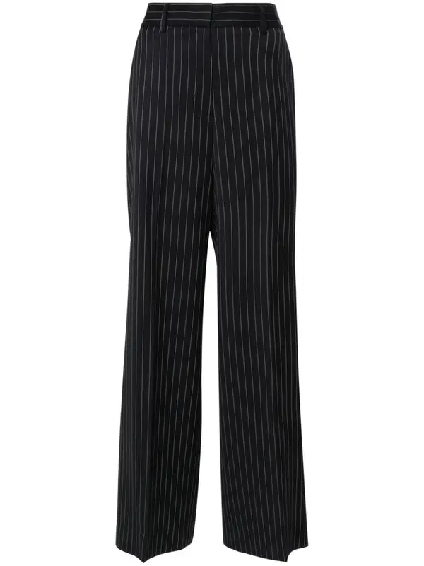 MSGM High-waisted Pinstripe Trousers