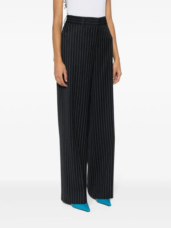 MSGM High-waisted Pinstripe Trousers