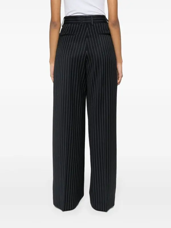 MSGM High-waisted Pinstripe Trousers