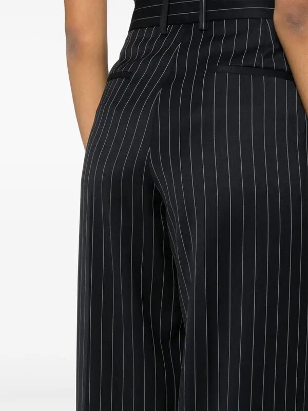 MSGM High-waisted Pinstripe Trousers