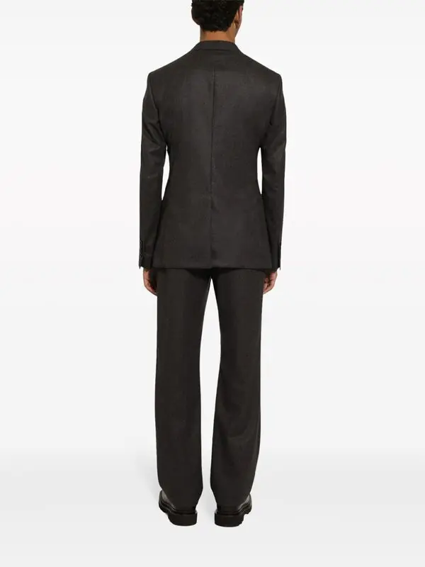Dolce & Gabbana Straight-leg Wool Track Pants - Grey