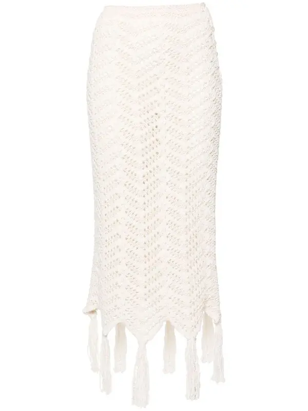 Alanui Chevron-knit Maxi Skirt