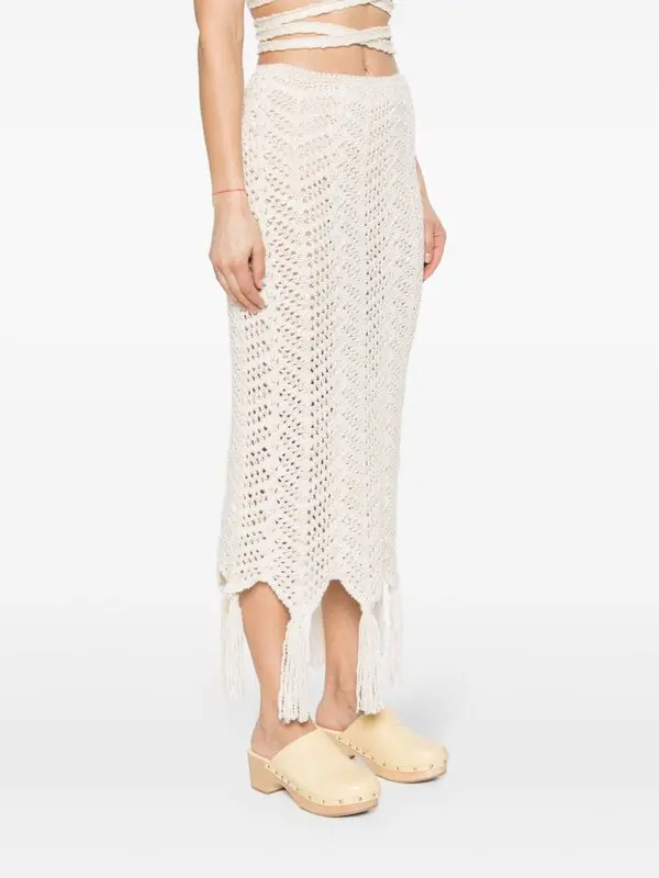Alanui Chevron-knit Maxi Skirt