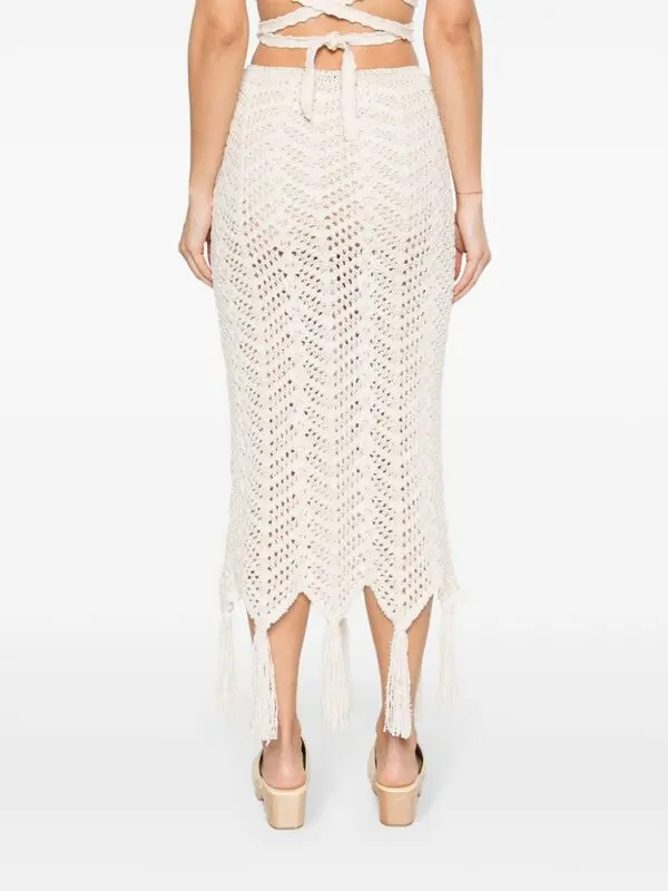 Alanui Chevron-knit Maxi Skirt