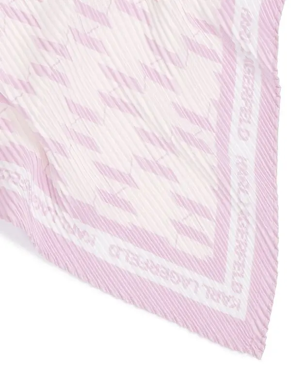 Karl Lagerfeld K/monogram Pleated Scarf