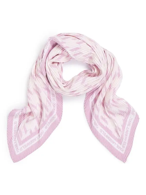 Karl Lagerfeld K/monogram Pleated Scarf