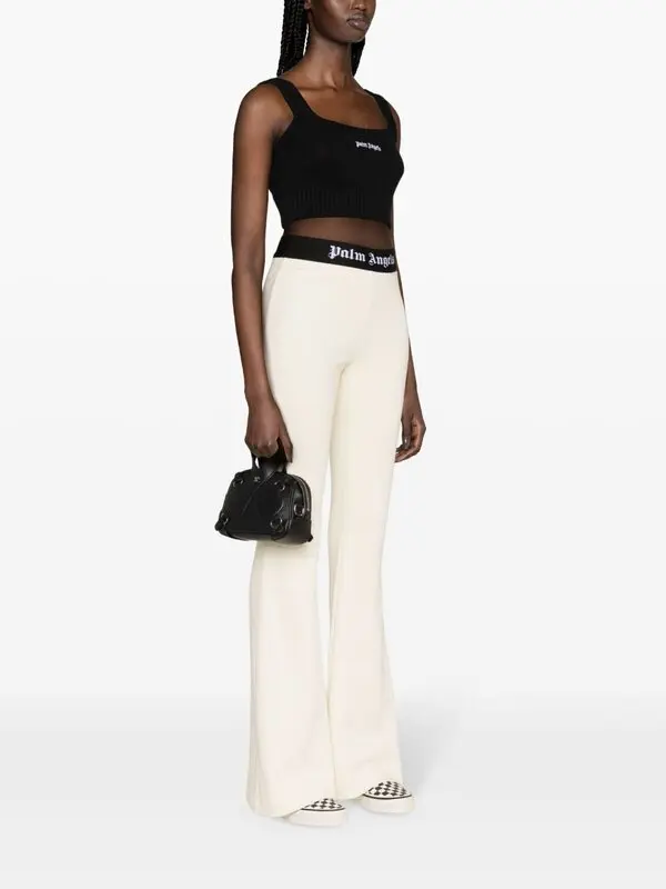 Palm Angels Logo-tape Flared Track Pants