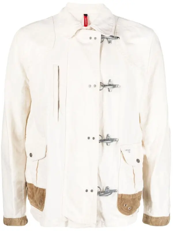 FAY 4 Gancini Cotton Jacket - Neutrals