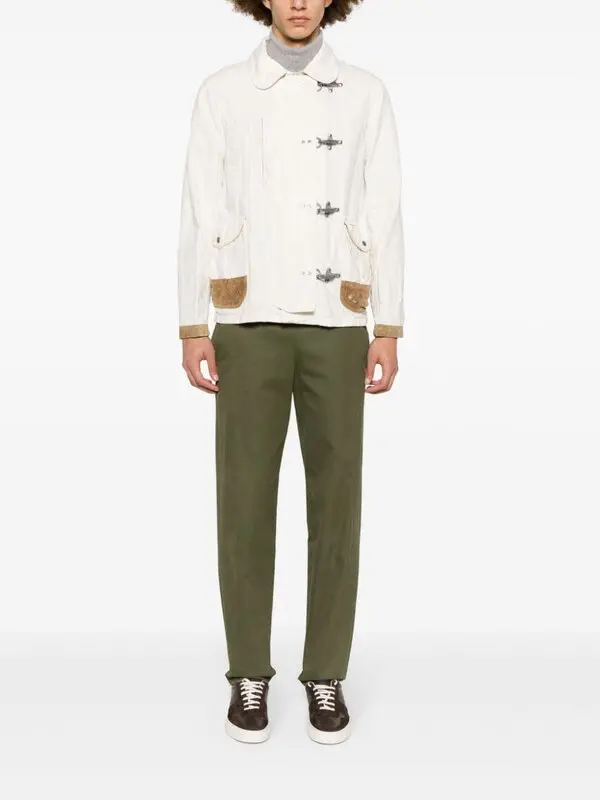 FAY 4 Gancini Cotton Jacket - Neutrals