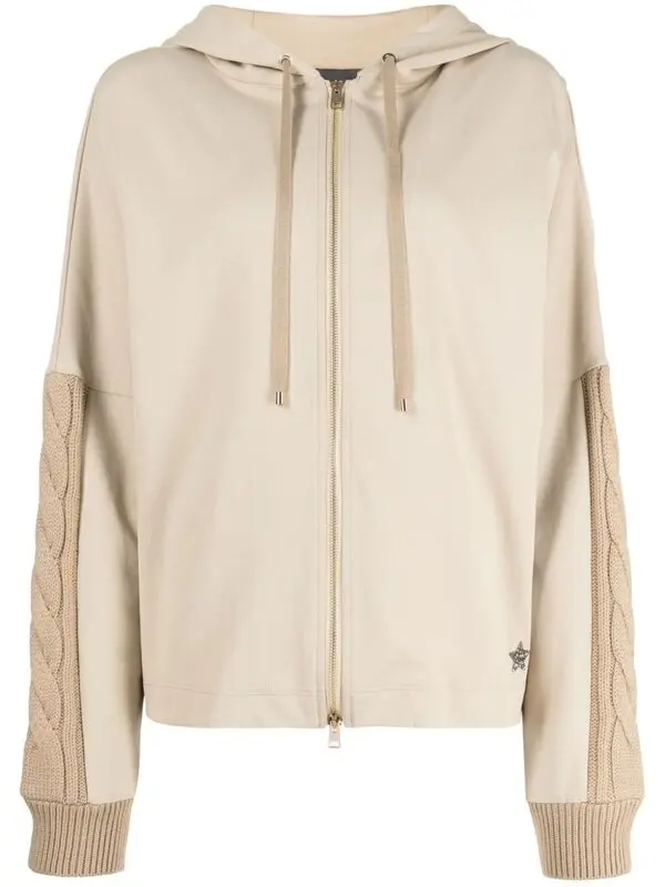 Lorena Antoniazzi Cable Knit-paneled Hoodie
