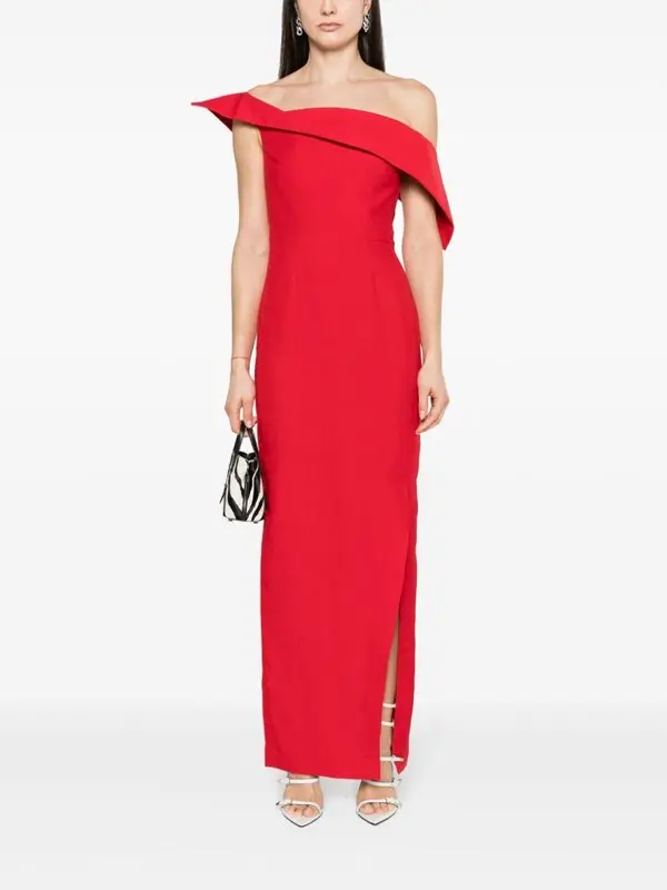 Roland Mouret Off-shoulder Gown - Red
