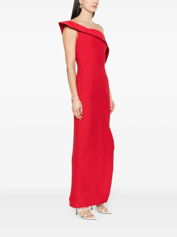 Roland Mouret Off-shoulder Gown - Red