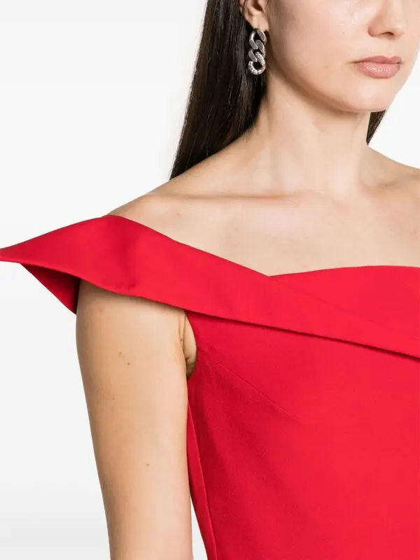 Roland Mouret Off-shoulder Gown - Red