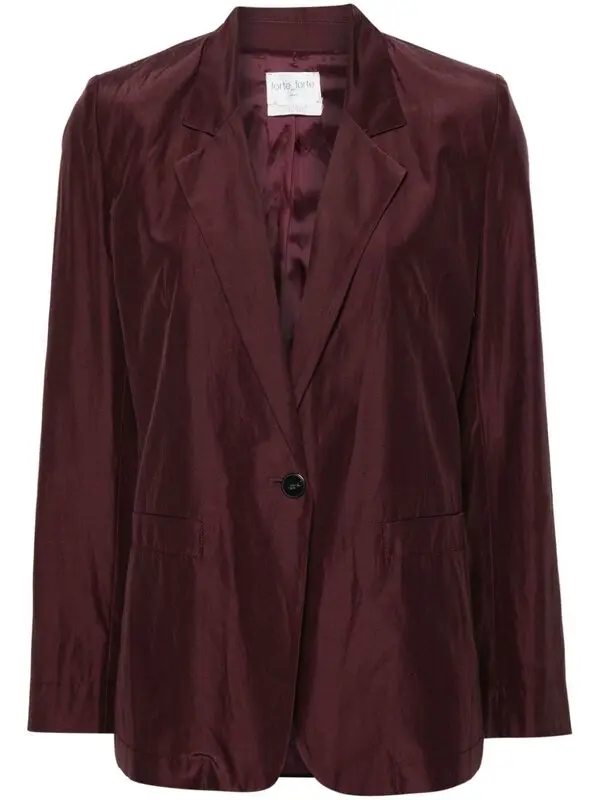FORTE_FORTE Single-breasted Blazer - Brown