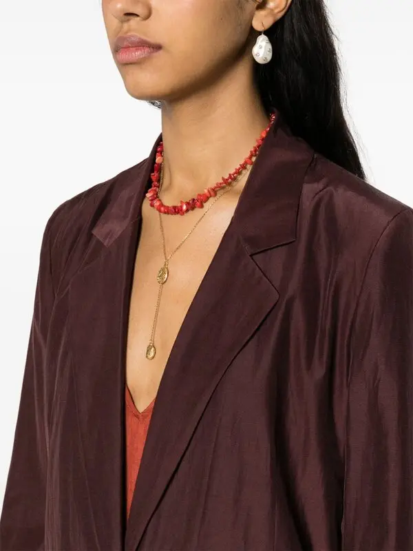 FORTE_FORTE Single-breasted Blazer - Brown