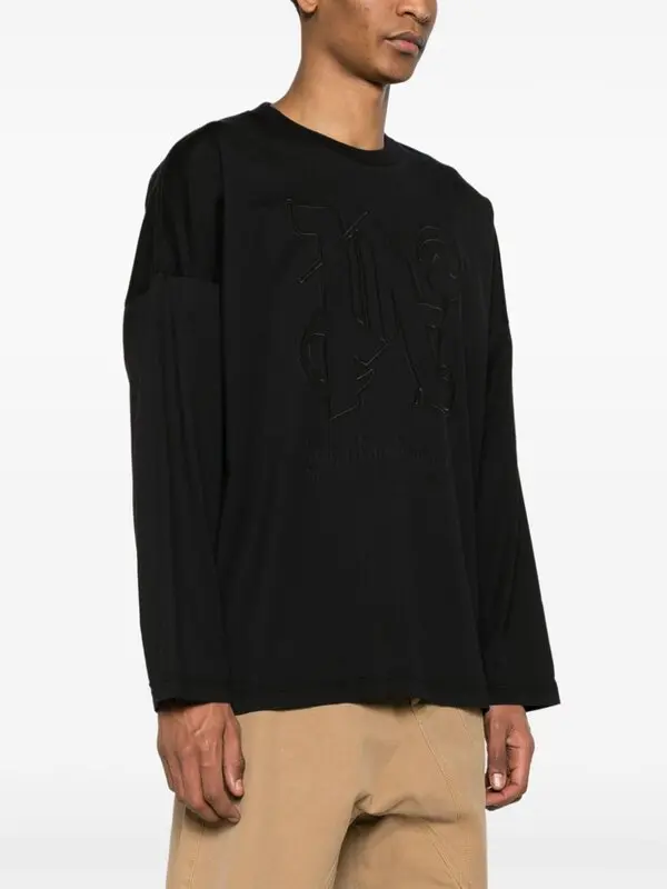 Palm Angels Monogram-embroidered Cotton T-shirt