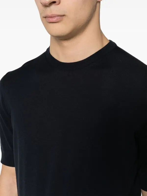 GOES BOTANICAL Fine-knit Merino Wool Top - Blue