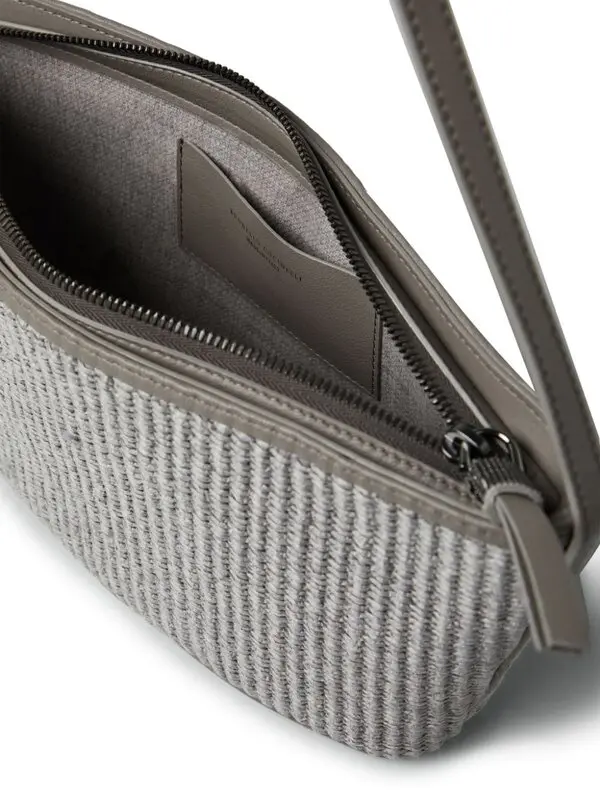 Brunello Cucinelli Monili Detail Woven Shoulder Bag