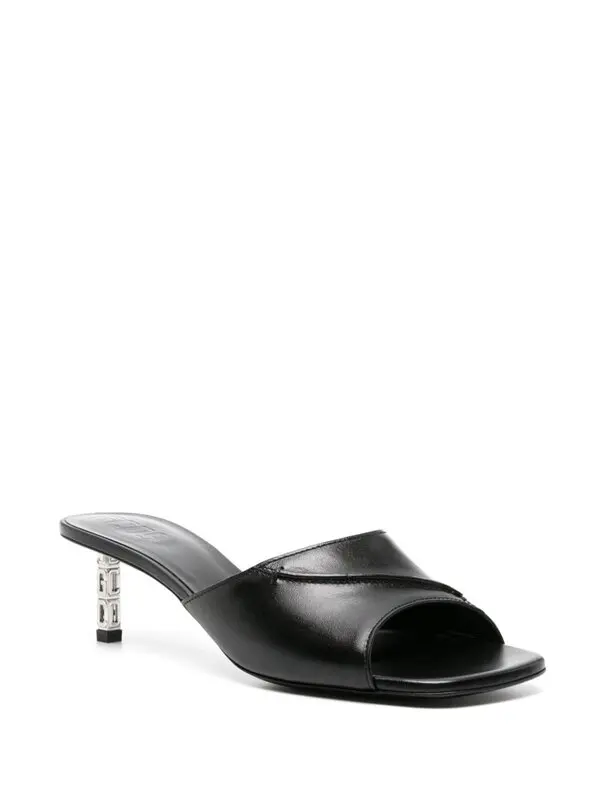 Gcds 60mm Logo-heel Leather Mules