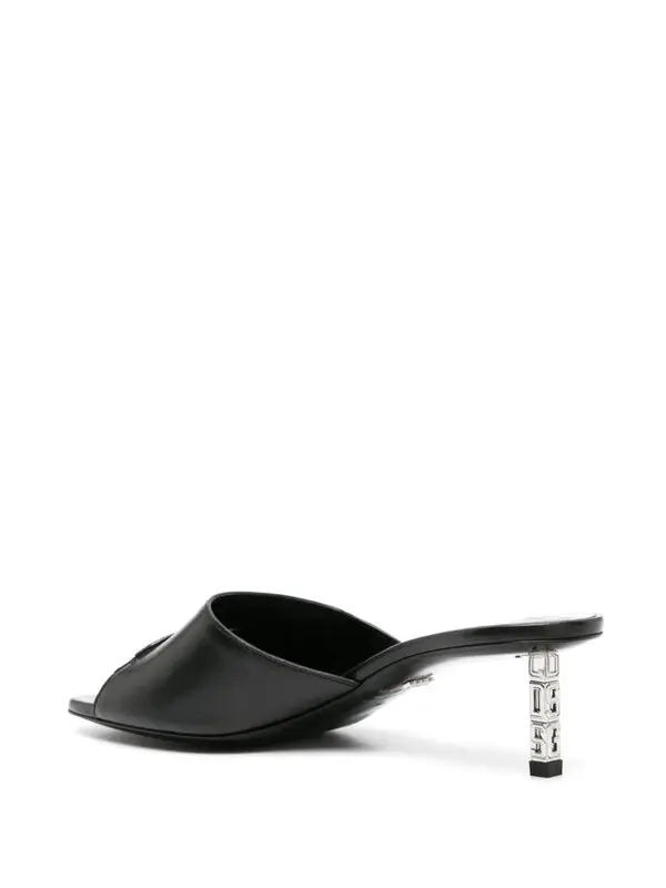Gcds 60mm Logo-heel Leather Mules