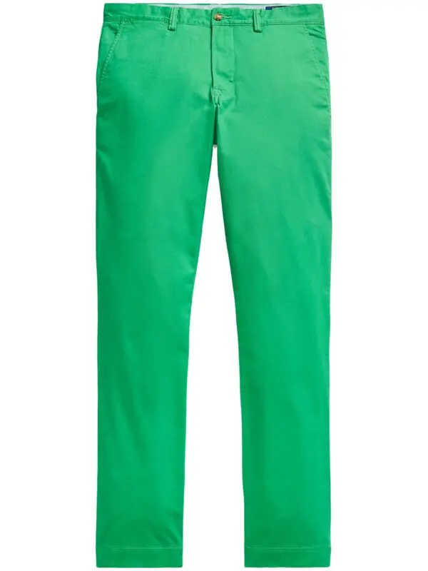 Polo Ralph Lauren Slim-cut Cotton Twill Trousers - Green
