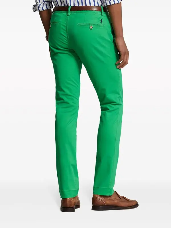 Polo Ralph Lauren Slim-cut Cotton Twill Trousers - Green