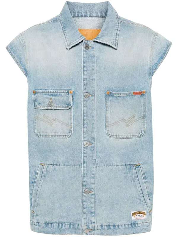 Martine Rose Blewas Denim Gilet - Blue