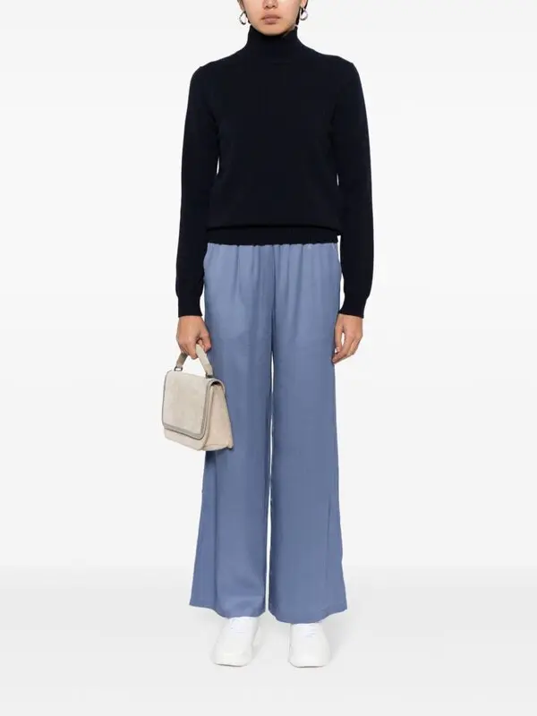 Lorena Antoniazzi Satin Wide-leg Trousers - Blue