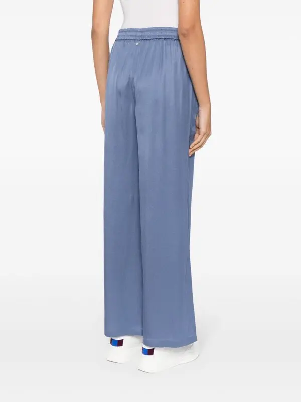 Lorena Antoniazzi Satin Wide-leg Trousers - Blue