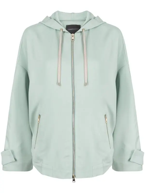 Lorena Antoniazzi Stretch-virgin Wool Hooded Jacket - Green