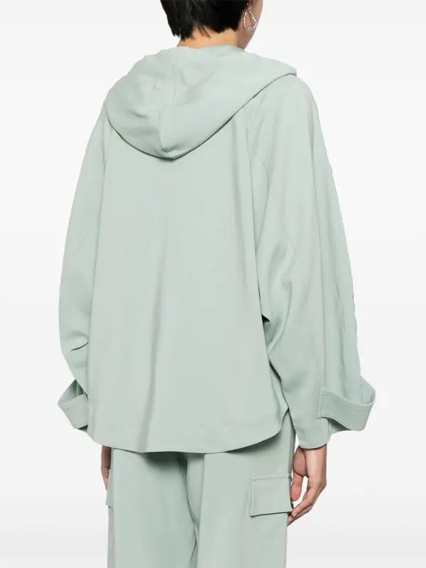 Lorena Antoniazzi Stretch-virgin Wool Hooded Jacket - Green