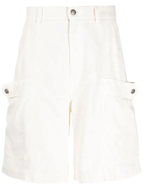 Palm Angels Lyocell-cotton Blend Cargo Shorts - Neutrals