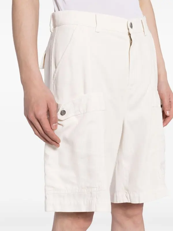 Palm Angels Lyocell-cotton Blend Cargo Shorts - Neutrals
