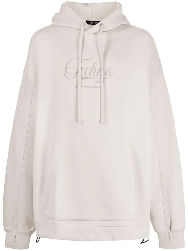 FIVE CM Terry Embroidered Cotton Hoodie