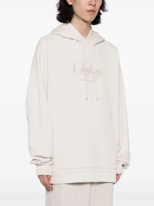 FIVE CM Terry Embroidered Cotton Hoodie