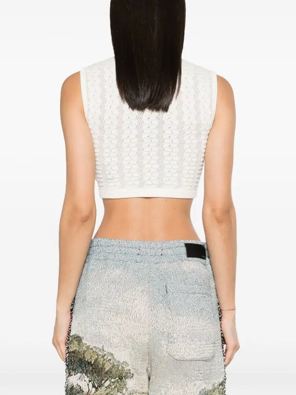 Palm Angels Chain-embellished Knitted Vest